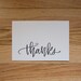 Thank You Card Printable Hand Lettered Thanks Card Digital - Etsy