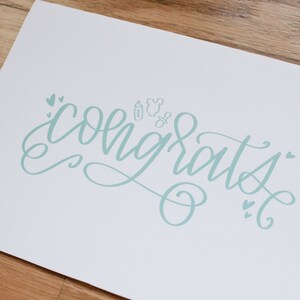 New Baby Congratulations Card Printable, Baby Shower Digital Download ...