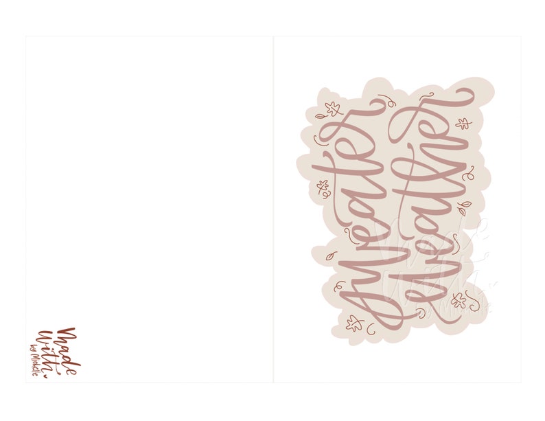 Sweater Weather Printable Card, Hand-lettered Fall Winter Greeting Card ...