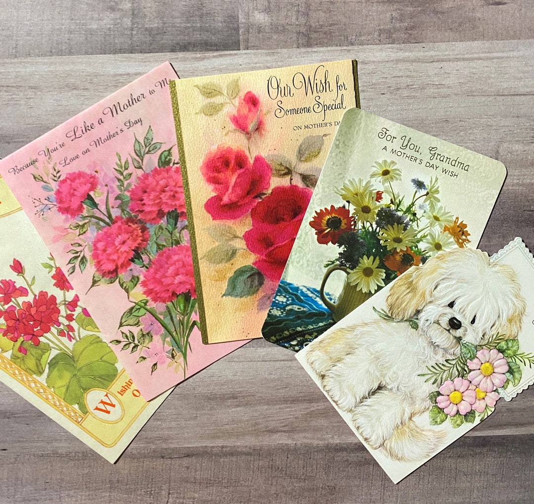 Carte de vœux vintage pour la fête des Mères. Carte inutilisée. Carte ...