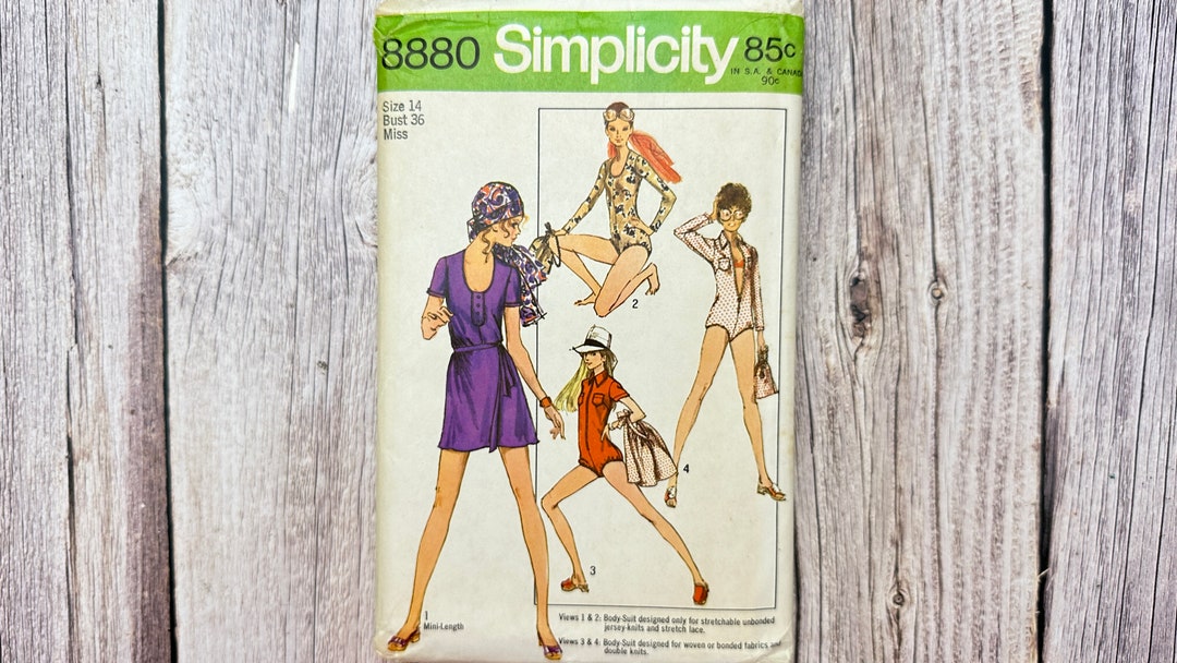 Simplicity Sewing Pattern 8880. Uncut Pattern. Vintage Body-suits, Mini ...