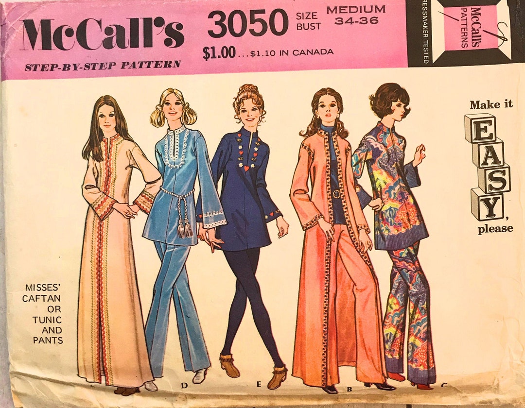 1970s Mccall’s Sewing Pattern. Vintage Pattern. Dress Pattern. Shirt ...
