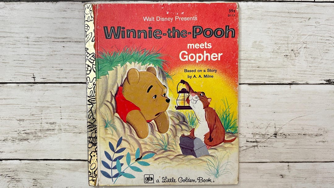 Winnie the Pooh Meets Gopher A Little Golden Book Walt Disney Vintage ...