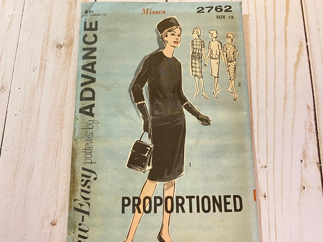 Advance Sew Easy Pattern 2762. Vintage Dress Pattern. Vintage Sewing ...