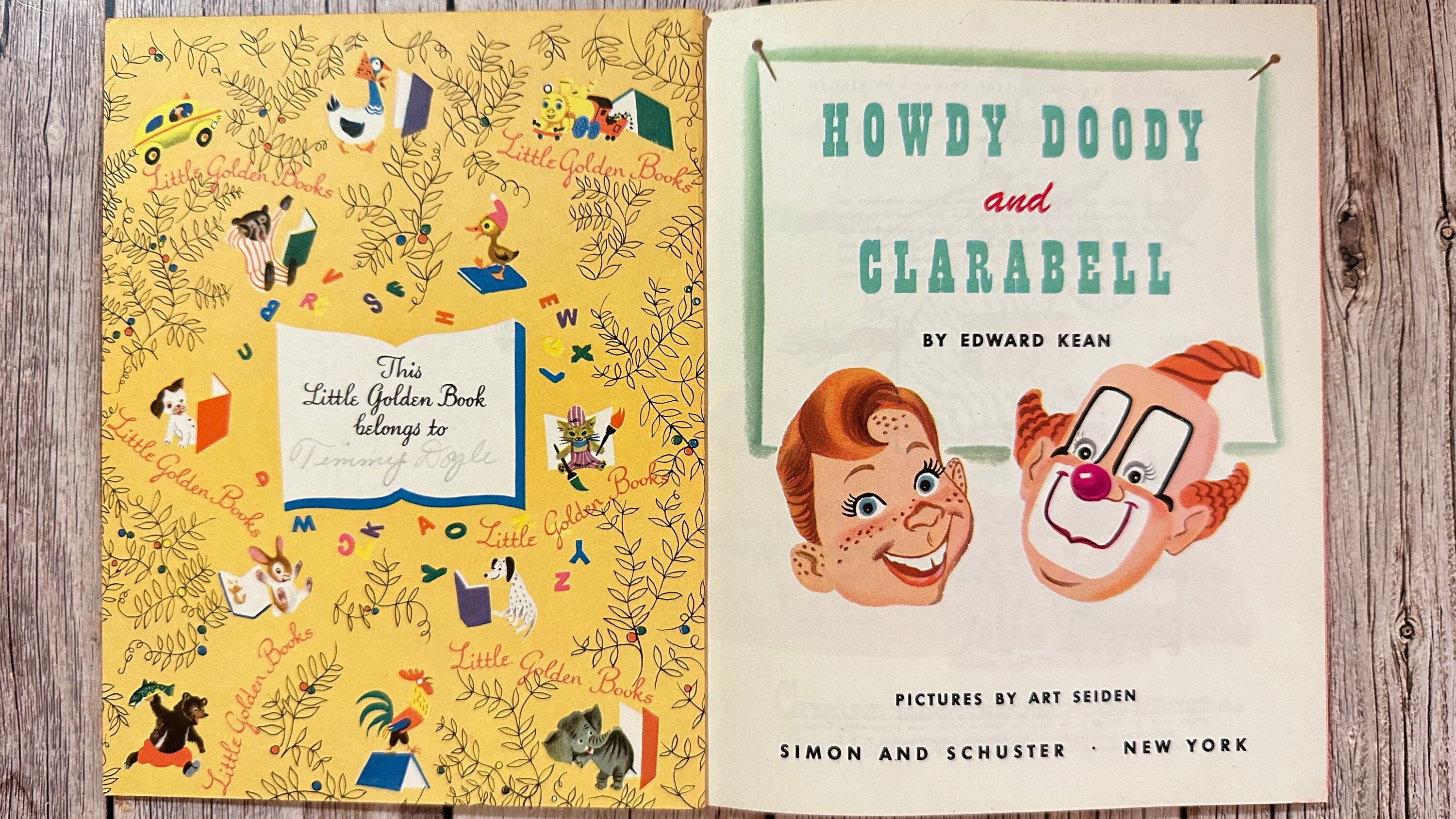 Howdy Doody and Clarabell, A Little Golden Book. Vintage Children's ...
