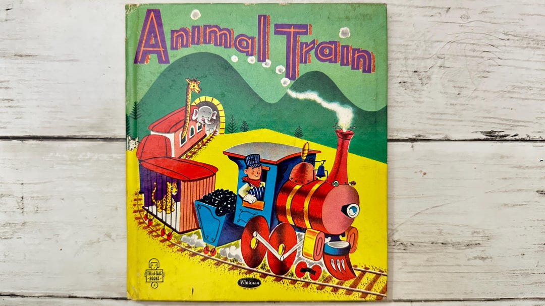 Animal Train - Vintage Whitman Tell-a-tale Children’s Book - Etsy