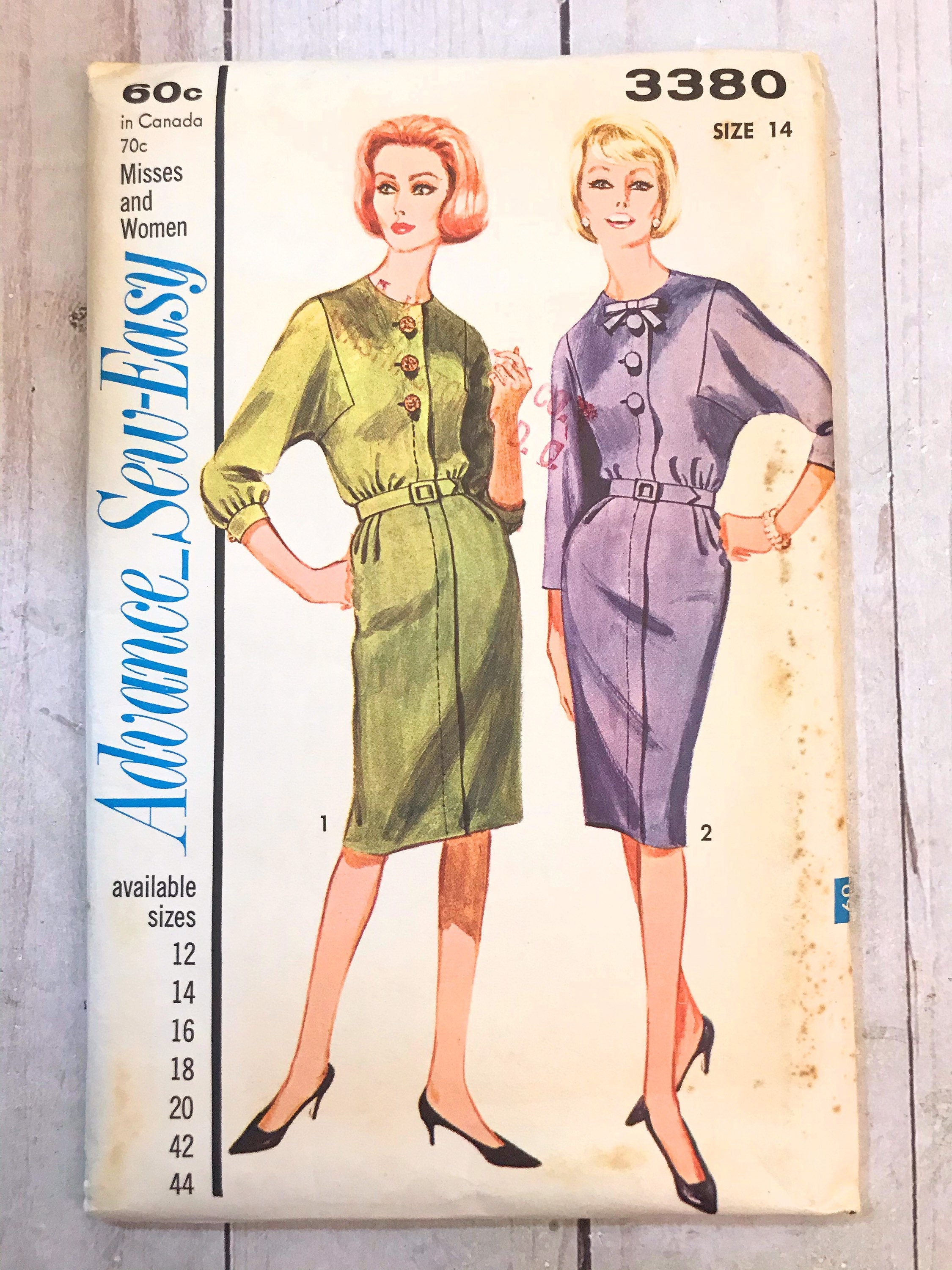 Advance Sewing Pattern. Vintage Sewing Pattern. Vintage Dress. | Etsy