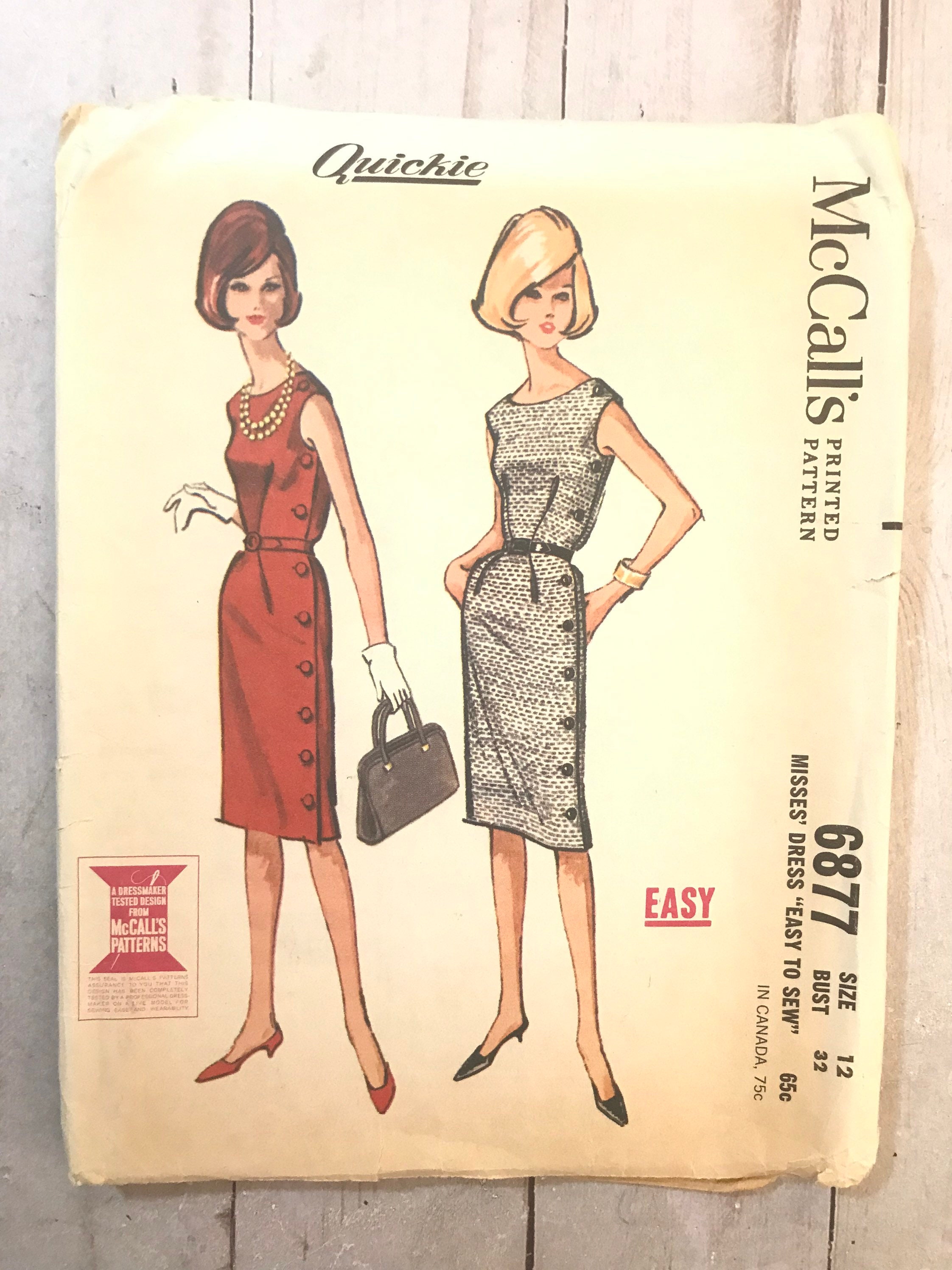 1960s Mccalls Sewing Pattern. Vintage Pattern. Vintage Dress | Etsy