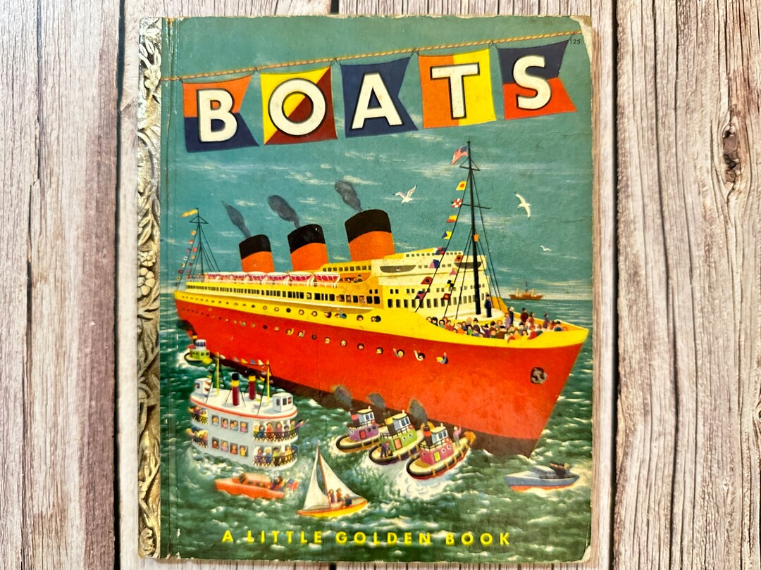 Boats, A Little Golden Book. Vintage Children’s Book. - Etsy