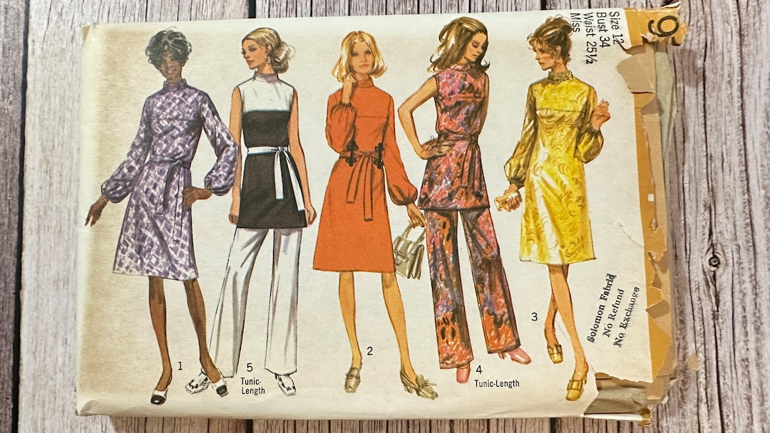 Simplicity Pattern 9125. Vintage Dress or Tunic and Pants Sewing ...