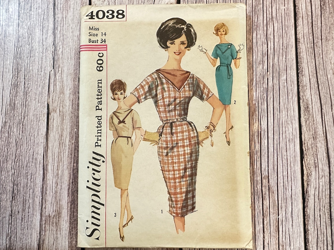 Simplicity Sewing Pattern 4038. Vintage Dress. Uncut Pattern. - Etsy