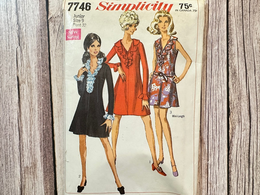 Simplicity Sewing Pattern 7746. Vintage Dress. - Etsy