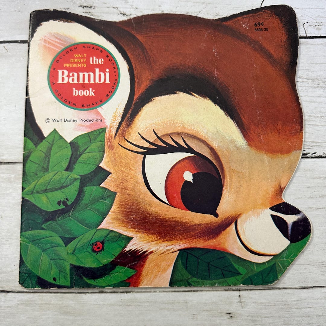 The Bambi Book - A Golden Shape Book - Paperback - Etsy