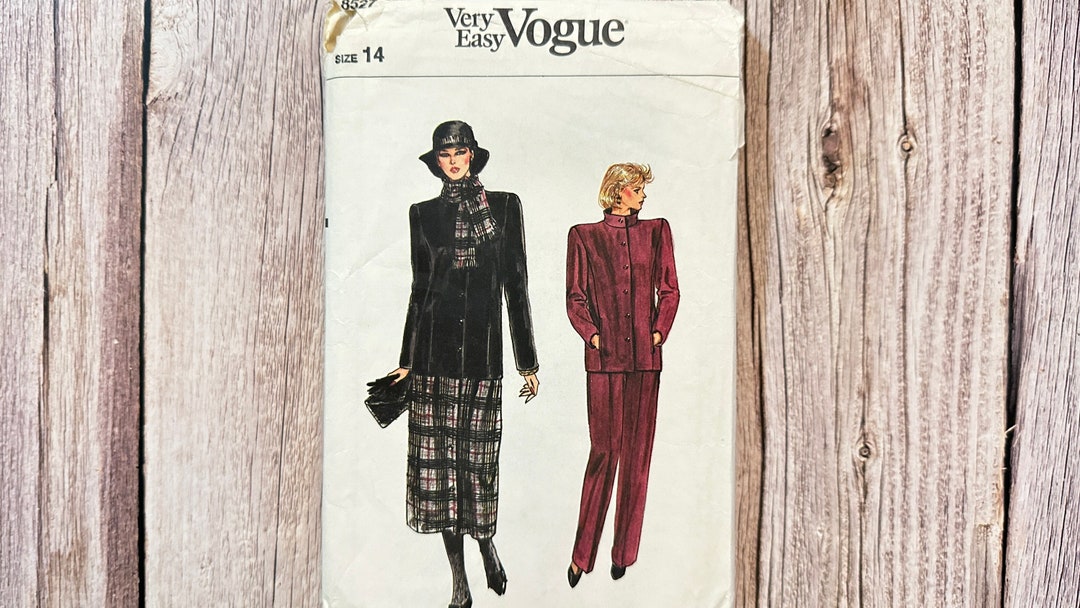 Vogue Sewing Pattern 8527. Vintage Jacket, Skirt, Pants and Scarf ...