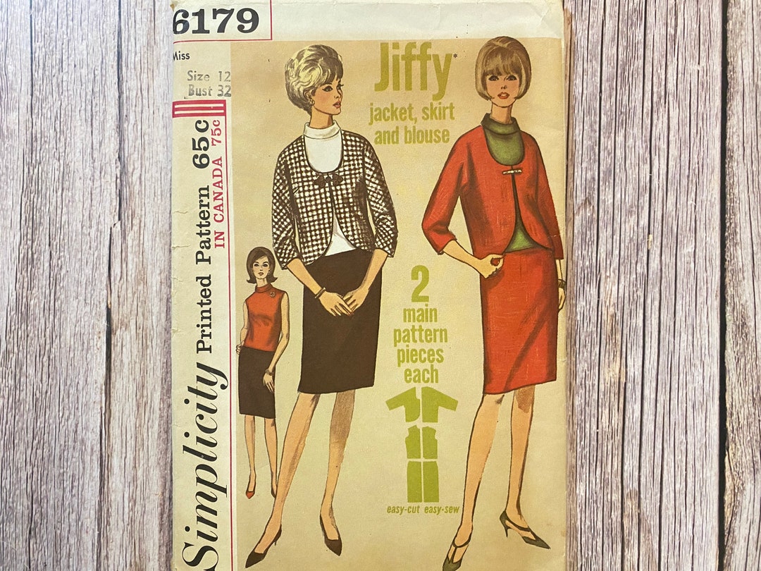 Simplicity Sewing Pattern 6179 - Vintage Suit and Blouse - Etsy