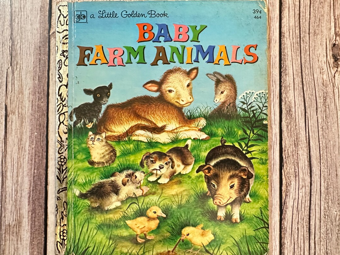 Baby Farm Animals, A Little Golden Book. Vintage Children's Book. - Etsy