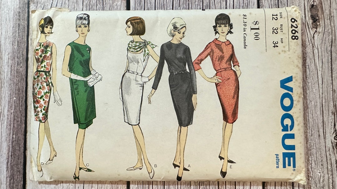 Vogue Sewing Pattern 6268. Uncut Vintage Dress and Tunic Pattern. - Etsy