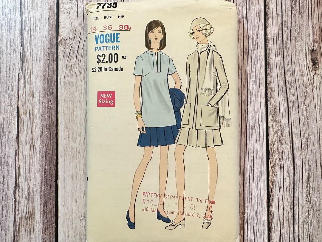 Vogue Sewing Pattern 7735 - Uncut - Vintage Suit and Blouse - Etsy
