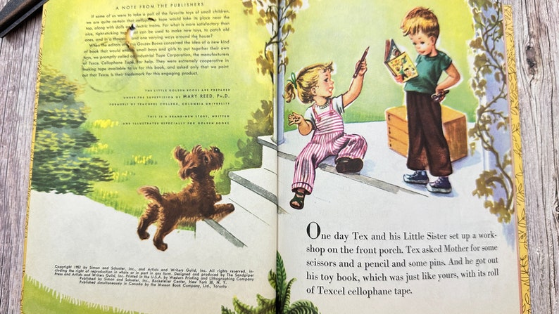 Tex and His Toys, A Little Golden Make-it Book. Vintage Children’s Book ...