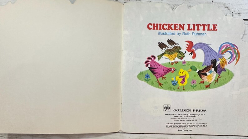 Chicken Little - A Golden Shape Book - Paperback - Etsy