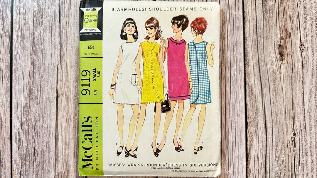 Mccall’s Sewing Pattern 9119. Vintage Dress Pattern. Uncut Pattern. - Etsy