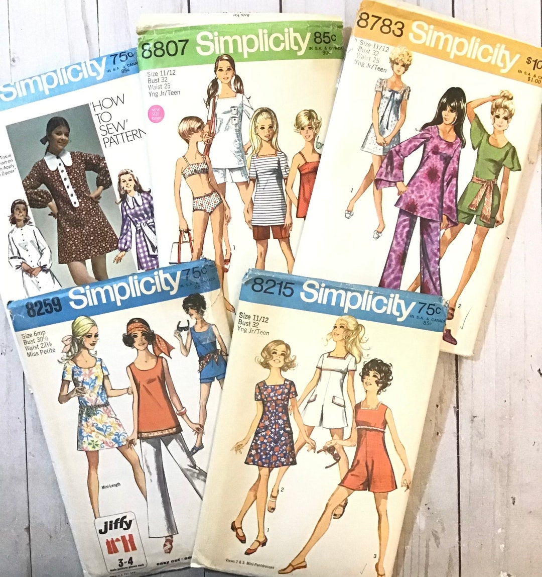 Vintage Simplicity Sewing Pattern. Vintage Dress. Bell Bottom Pants ...