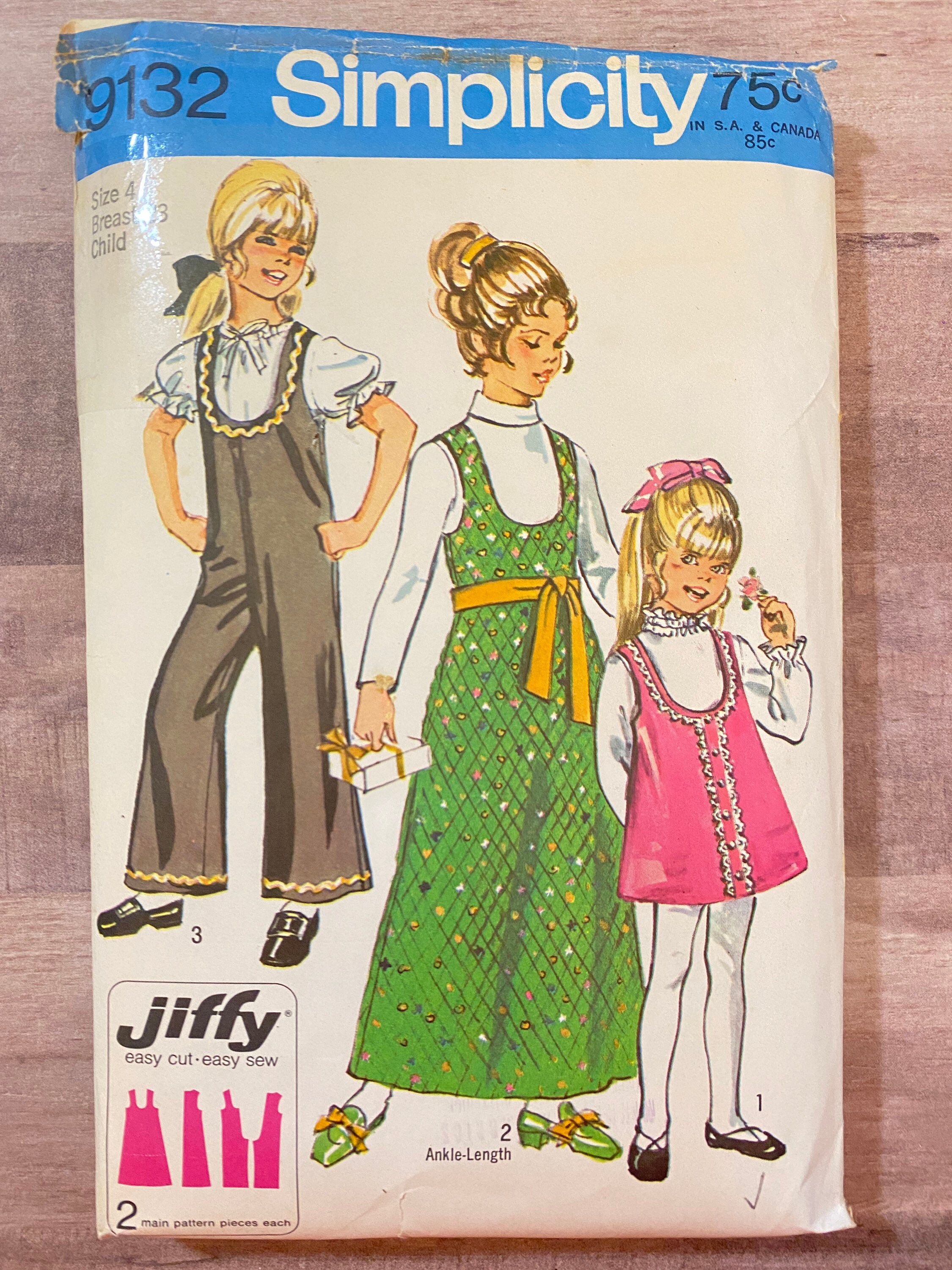 Vintage Simplicity Sewing Pattern. Girls Jumper. Jumpsuit. - Etsy