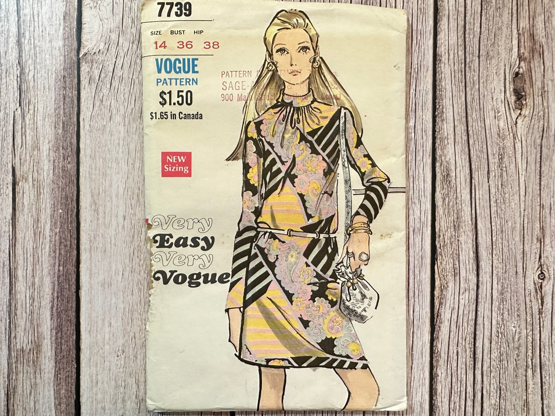 Vogue Sewing Pattern 7739. Uncut Pattern. Vintage Dress Pattern. - Etsy