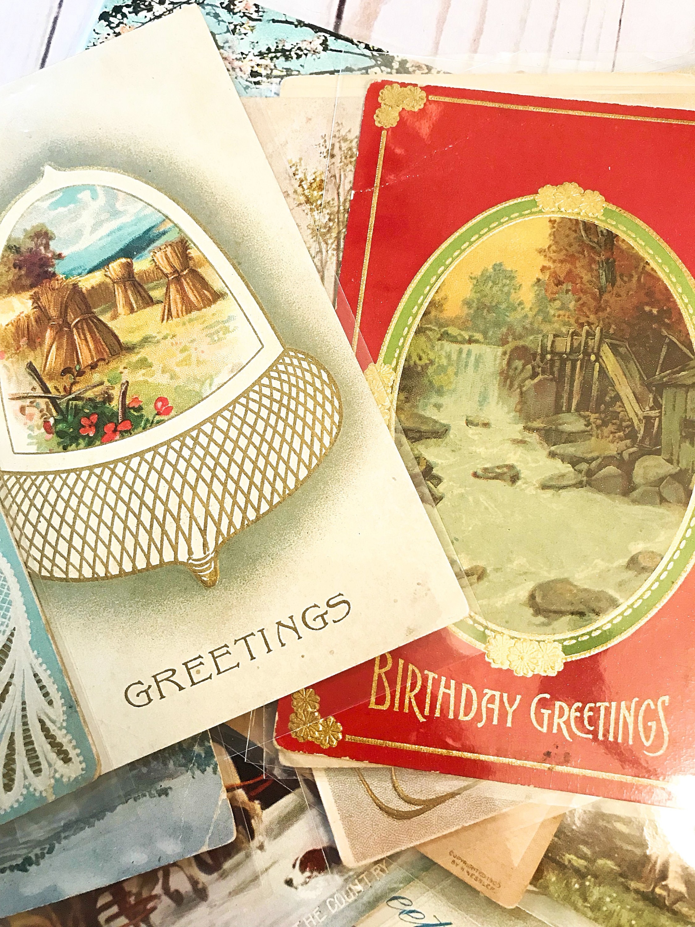 Vintage Postcards 5. Antique Postcards. Vintage Greeting - Etsy