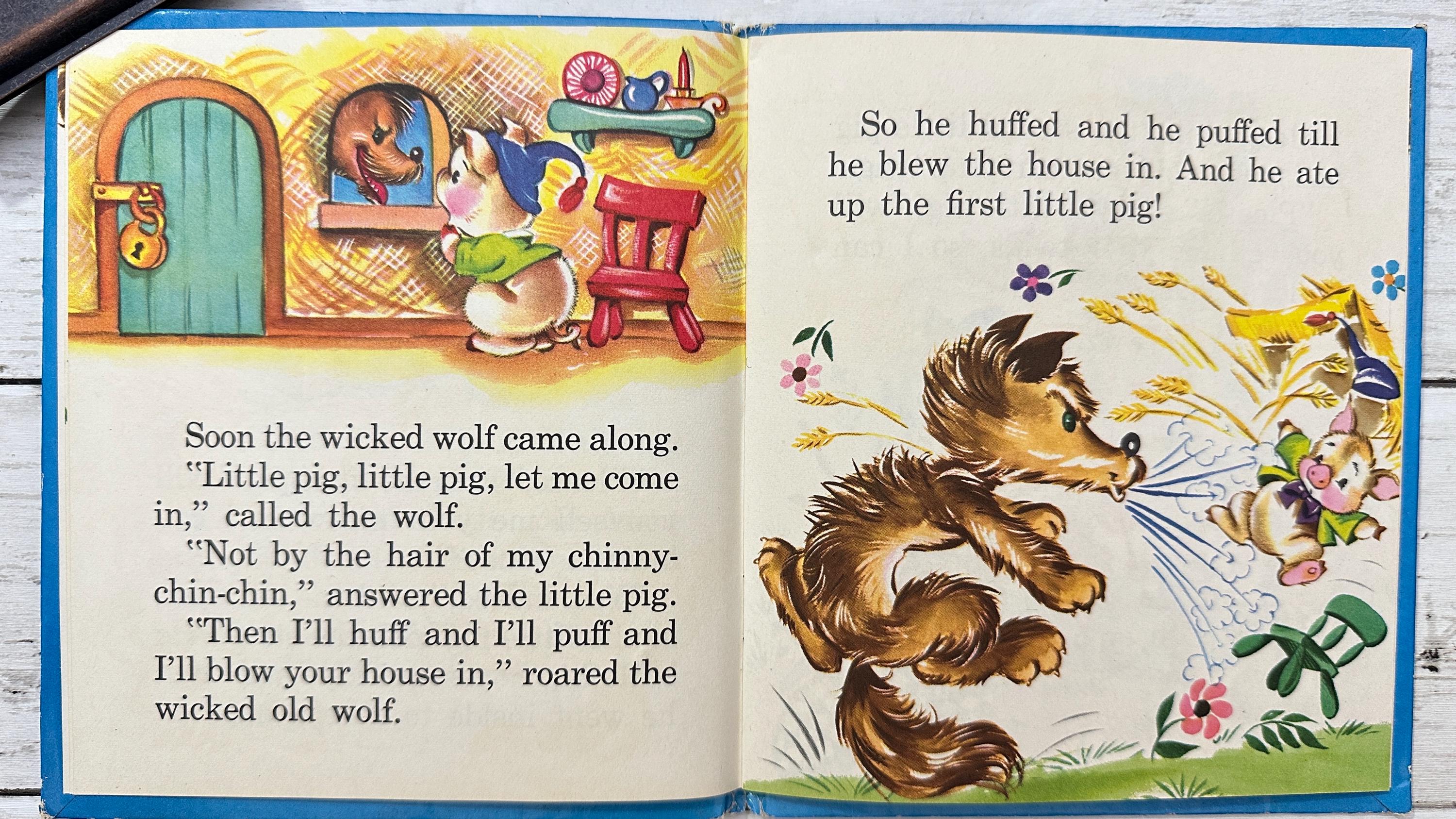 The Three Little Pigs - Vintage Whitman Tell-a-tale Children’s Book - Etsy