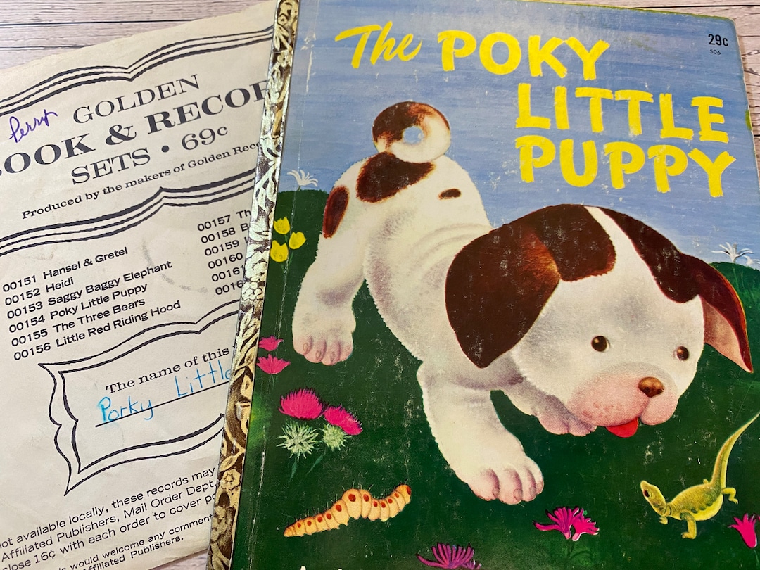 The Poky Little Puppy, A Little Golden Book and Record Set. Vintage ...