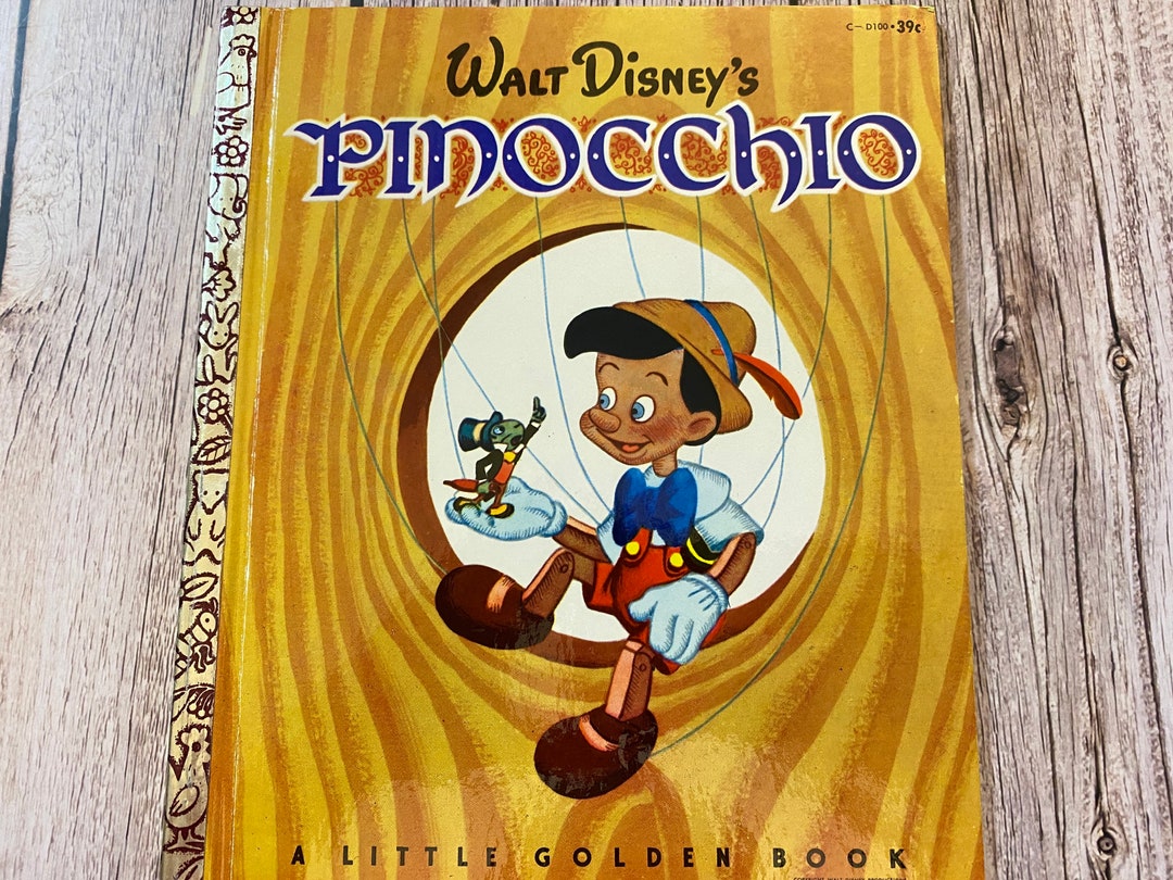 Walt Disney's Pinocchio, A Little Golden Book. Vintage Children’s Book ...