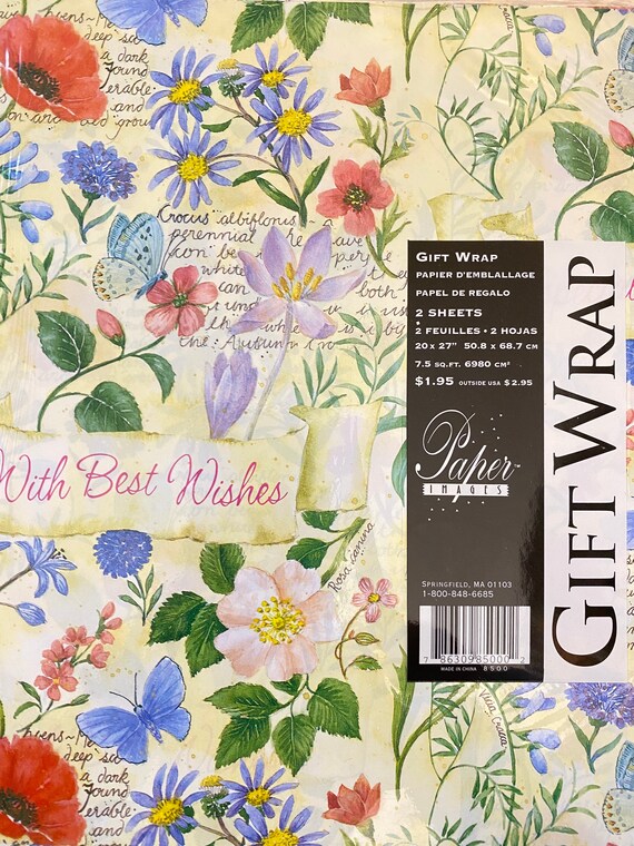 Floral Wrapping Paper. Spring Wrapping Paper. | Etsy