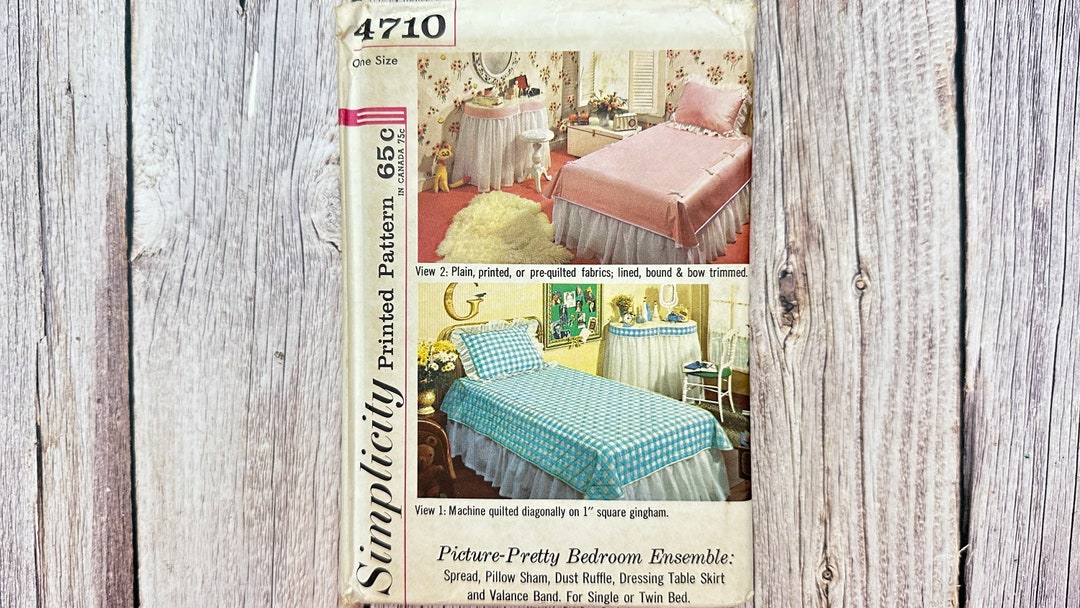 Simplicity Pattern 4710. Vintage Bedroom Ensemble Sewing Pattern. Uncut ...