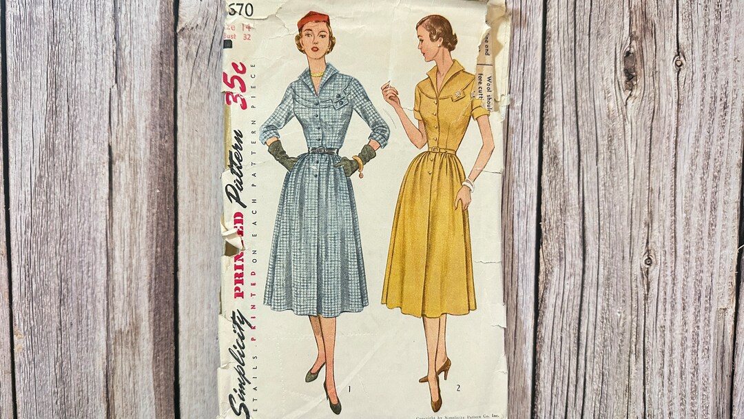 Simplicity Sewing Pattern 3670 - Vintage Dress - Etsy