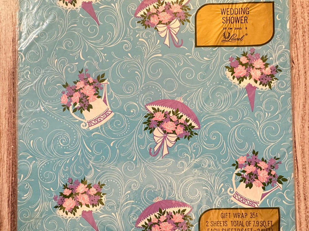 Laurel Wrapping Paper. Wedding Shower Gift Wrap. Vintage - Etsy