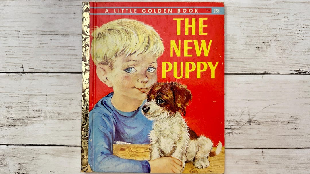 The New Puppy - A Little Golden Book - Vintage Children’s Book - Etsy