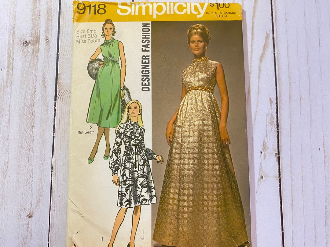 Simplicity Sewing Pattern 9118 - Vintage Dress in Three Lengths ...