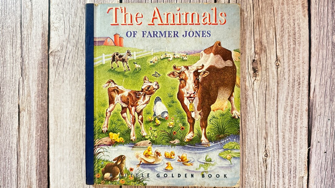 The Animals of Farmer Jones, A Little Golden Book. Blue Spine. Vintage ...
