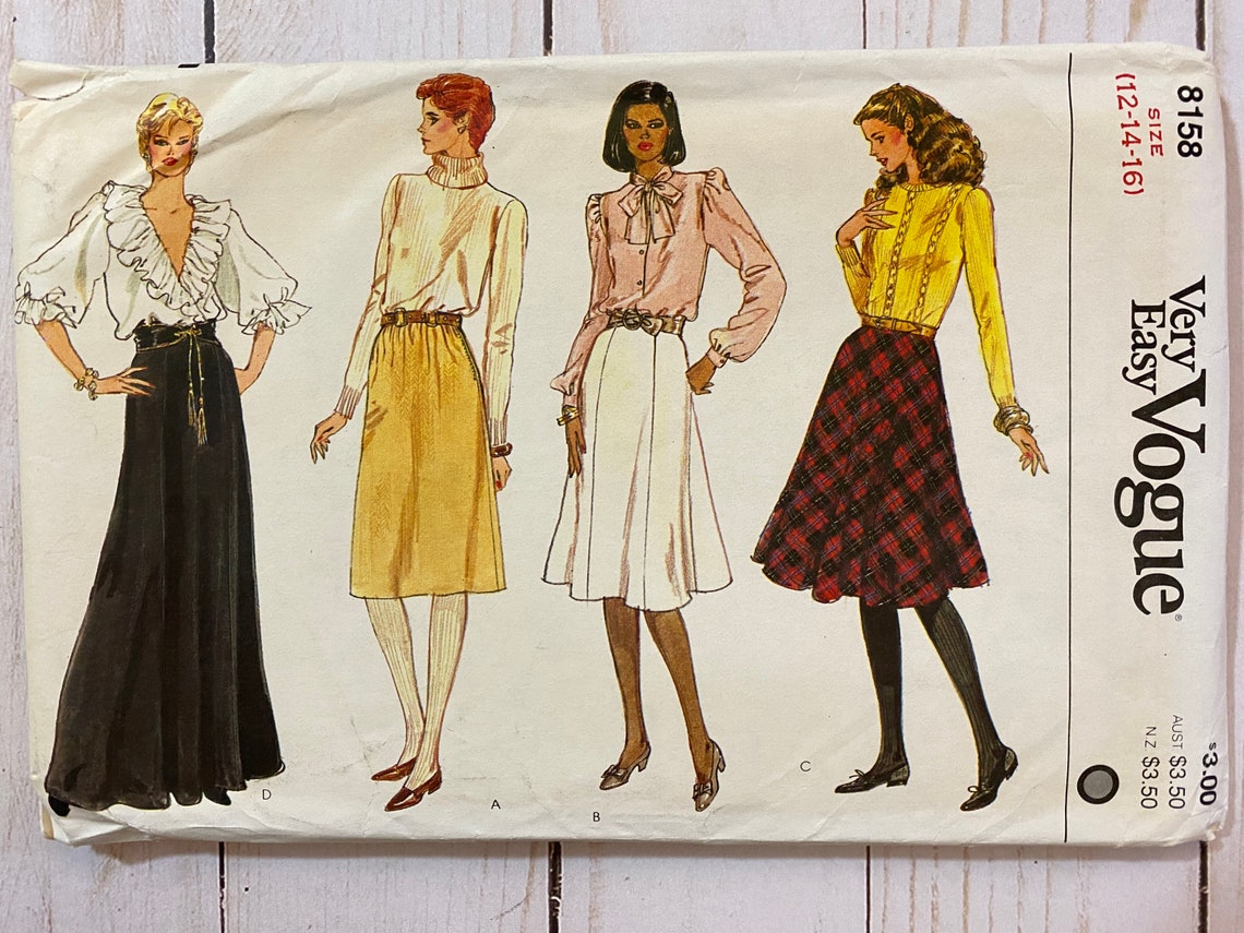 Vogue Sewing Pattern 8158. Uncut Vintage Skirt Pattern. - Etsy