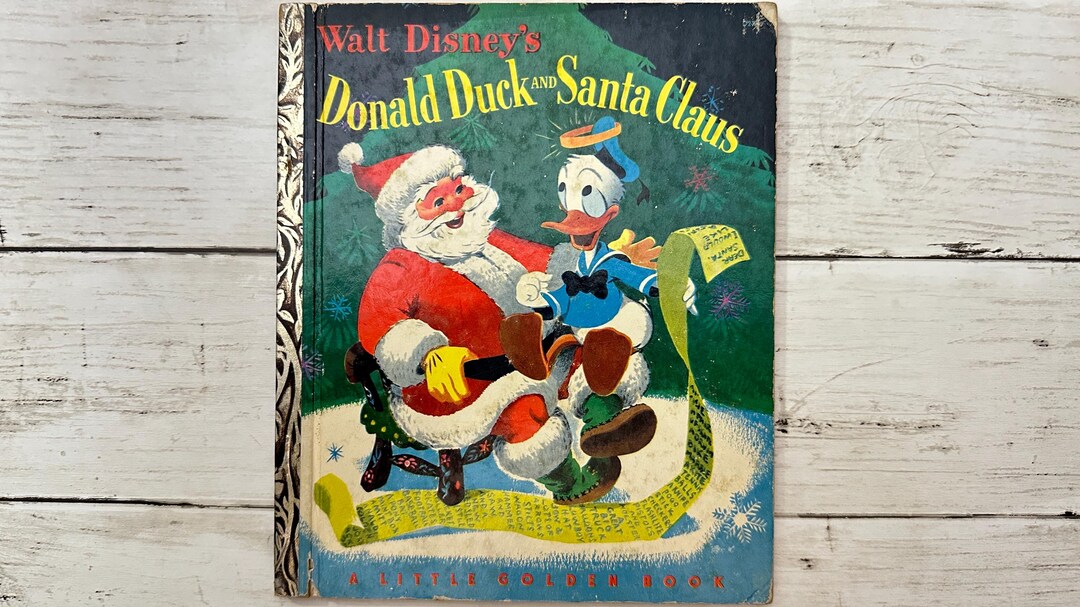 Walt Disney’s Donald Duck and Santa Claus - Vintage Little Golden Book ...