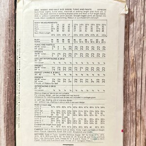 Vogue Sewing Pattern 8452 - Uncut - Vintage Dress Tunic and Pants - Etsy