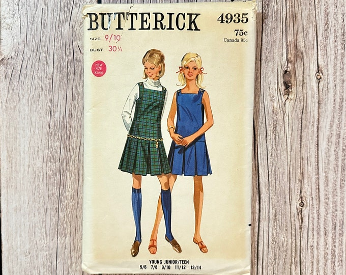 Butterick Sewing Pattern 4935. Vintage Dress or Jumper Pattern. - Etsy
