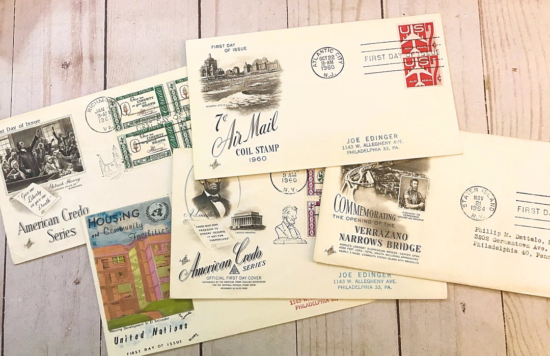 Vintage First Day Covers. Vintage Stamps. First Day Covers. - Etsy