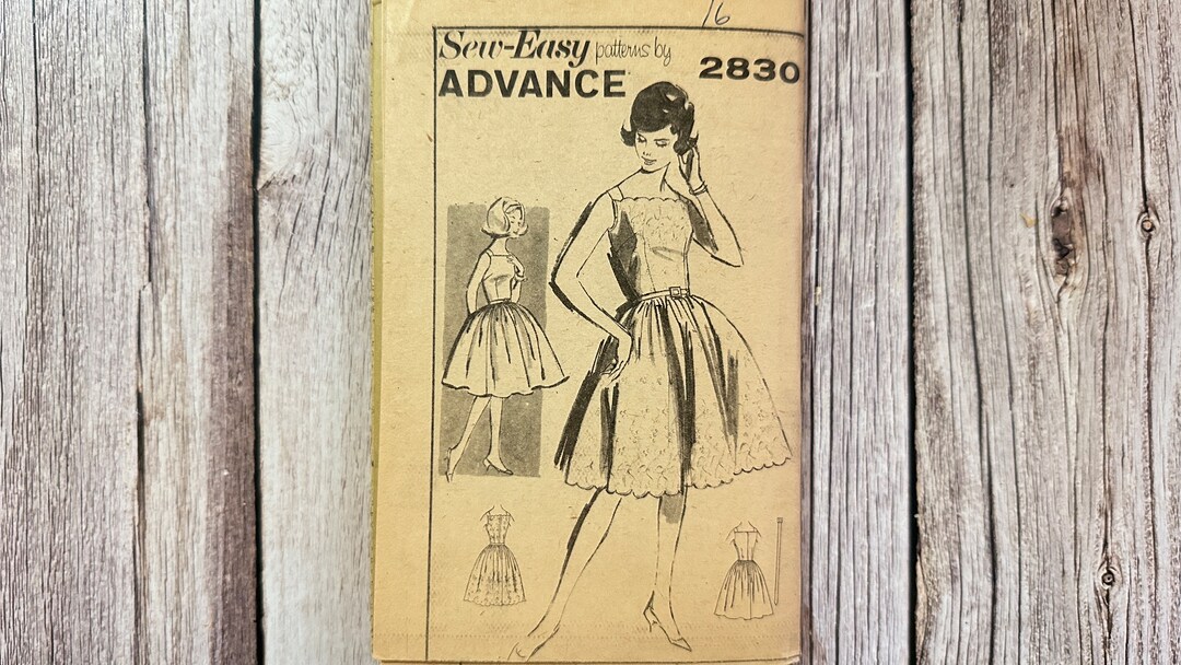 Sew-easy Advance Sewing Pattern 2830 - Uncut - Vintage Dress - Etsy