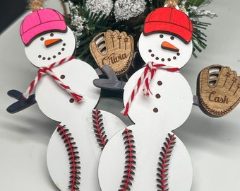 Baseball Snowman - Etsy