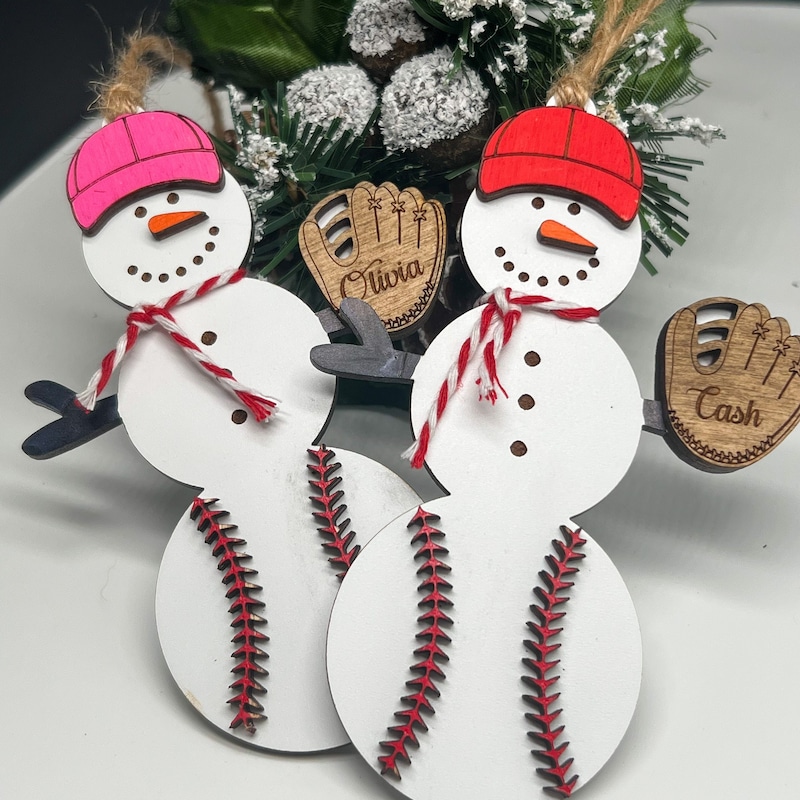 Baseball Snowman Svg - Etsy