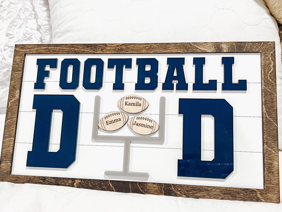 Personalized Football Dad Sign, Father's Day for Dad, Gift for Him ...