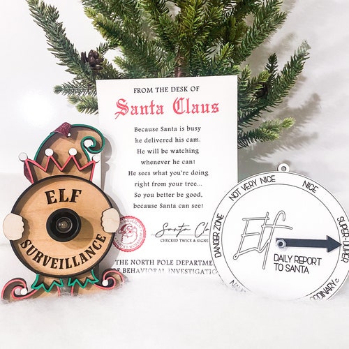 Elf Surveillance Camera Santa Cam Naughty/ Nice Spinner - Etsy