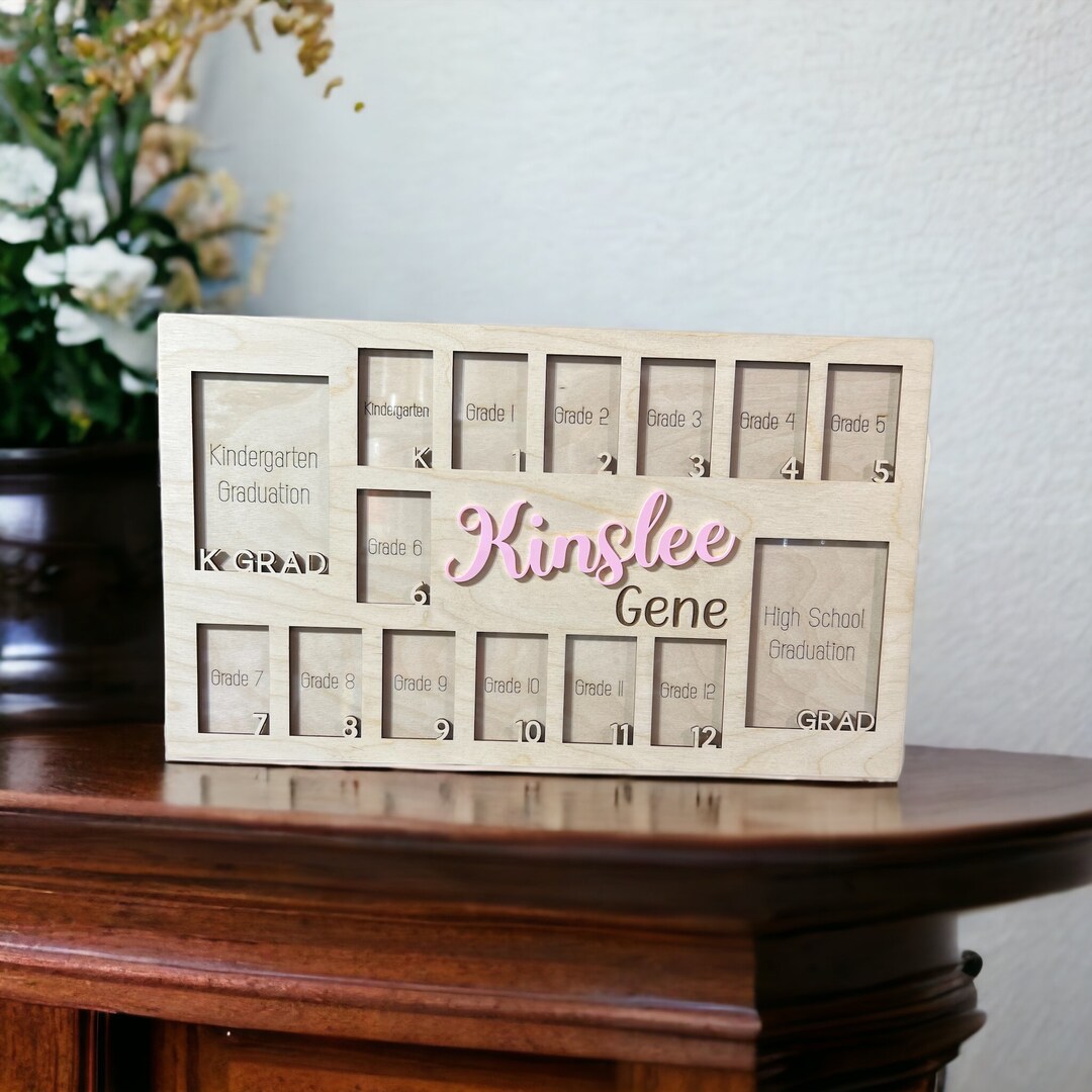 Personalized School Photo Frame, Kindergarten-graduation Photo Frame ...